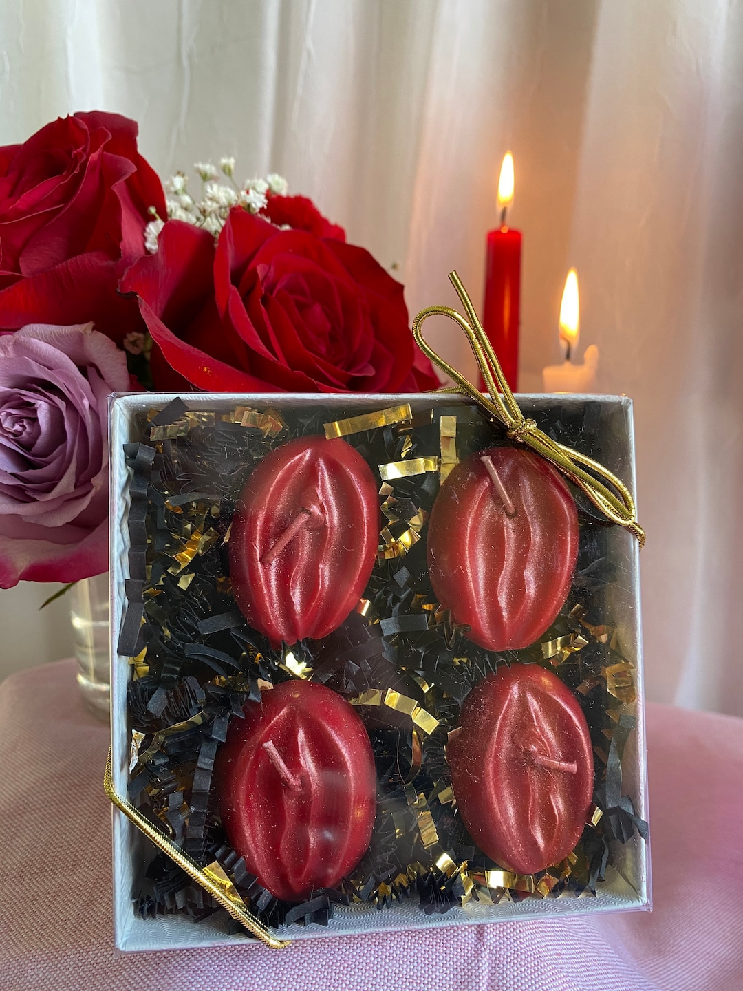 Vagina Tealight Candles in Gift Box + Vulva + Love + Passion + Genital ...