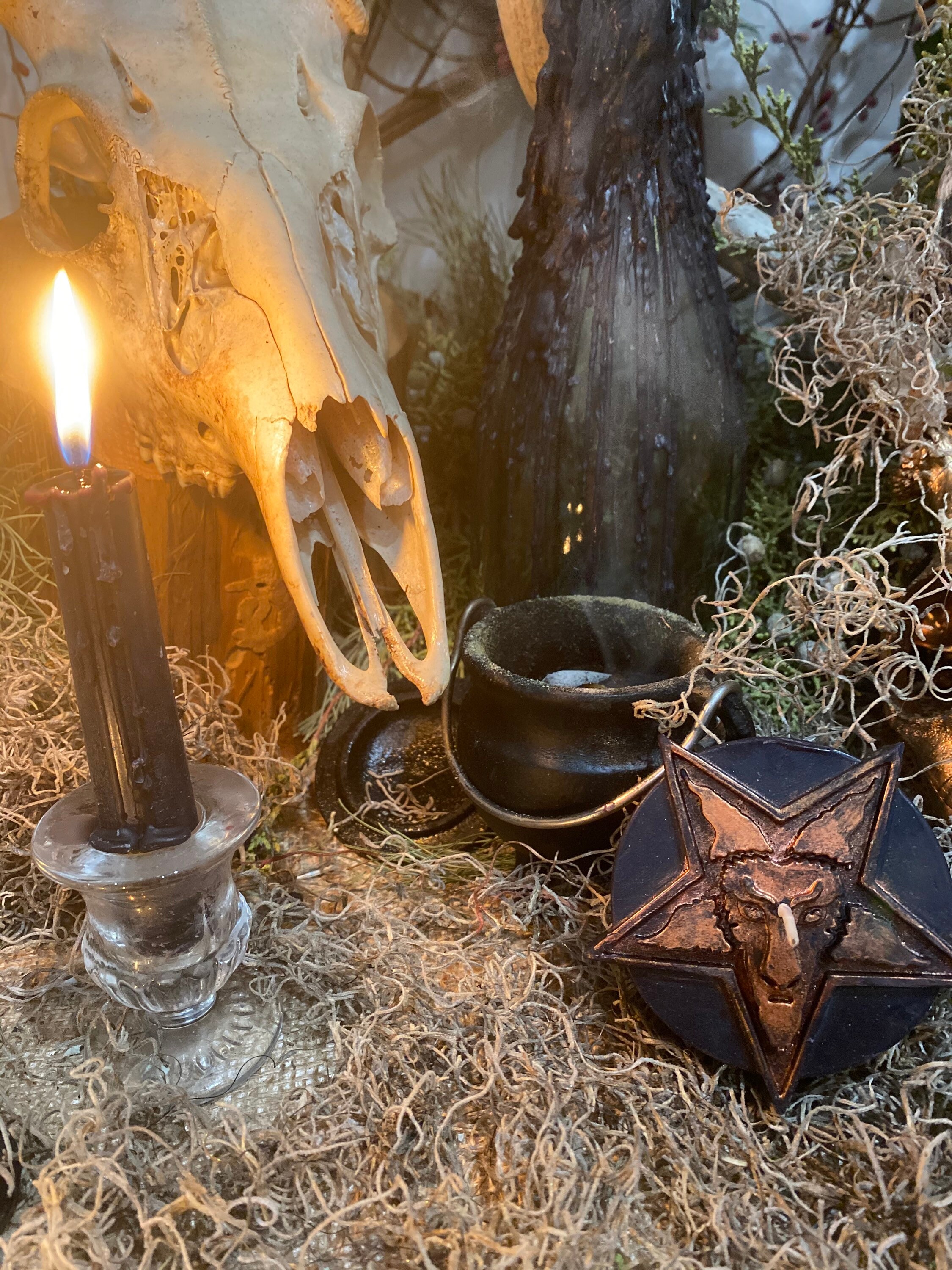 Baphomet Candle + Sigil of Baphomet + Horned God + as Above, so Below ...