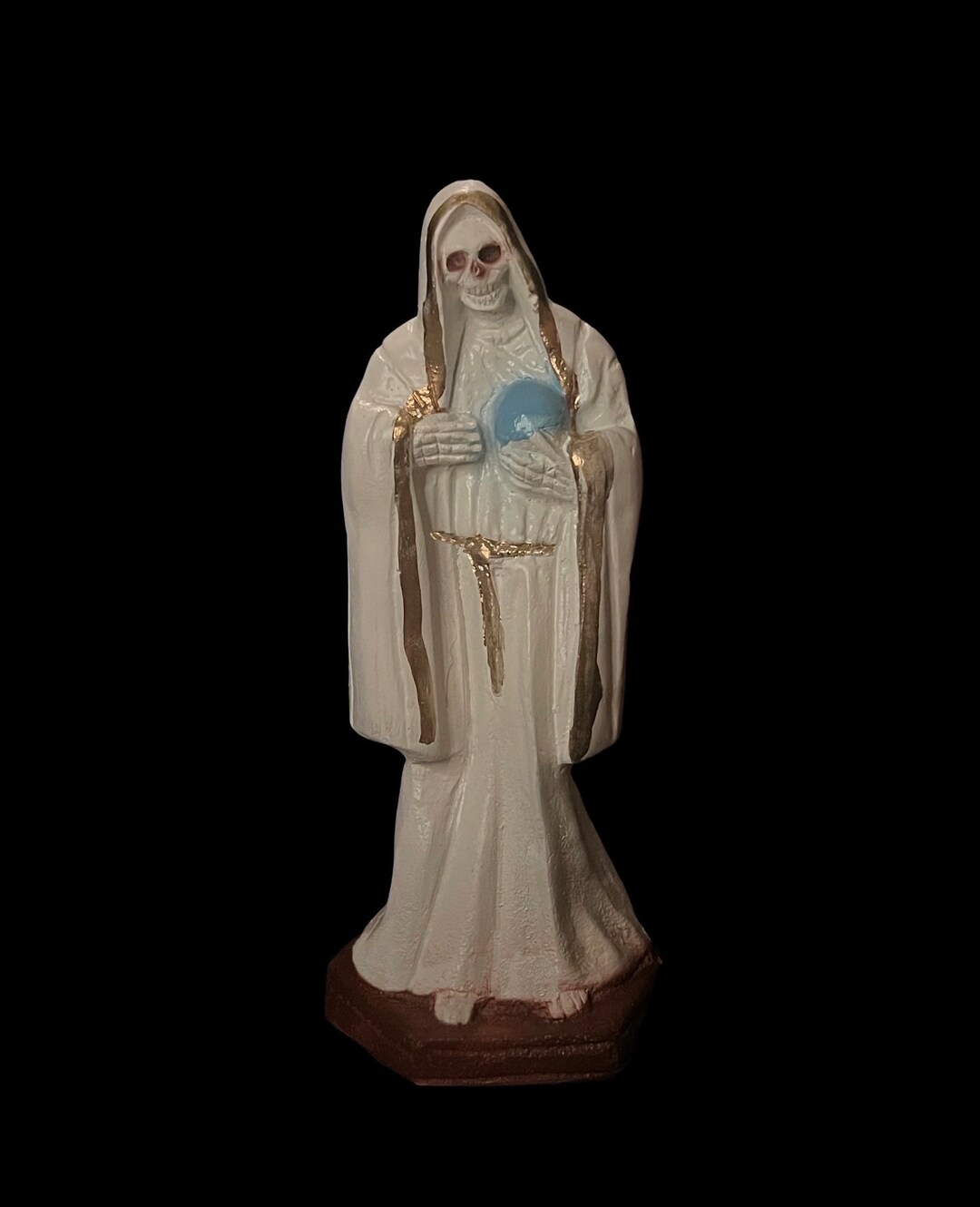 Rare Vintage Santa Muerte Blanca Statue + Baptized + One of a Kind ...