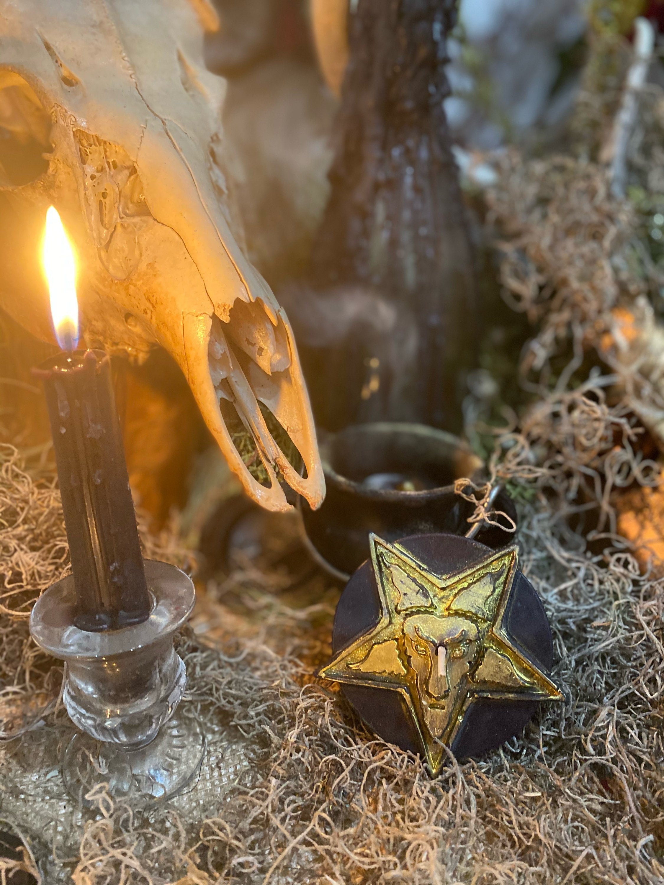 Baphomet Candle + Sigil of Baphomet + Horned God + as Above, so Below ...