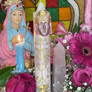 Metres Ezili Freda Veve Candle Metresili Blessed Fixed 24K Gold - Etsy