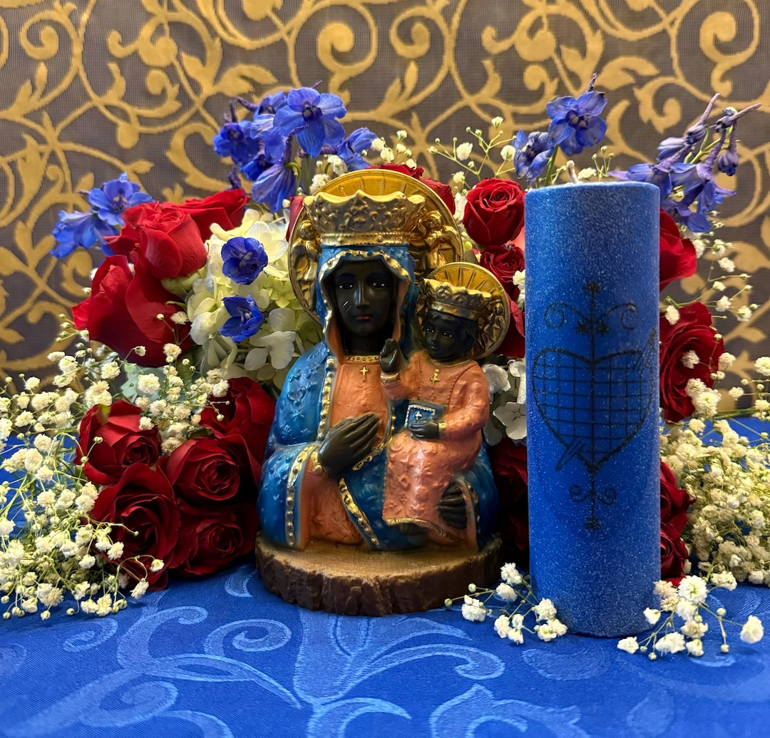 Ezili Danto Veve Pillar Candle + Erzulie Dantor - Etsy