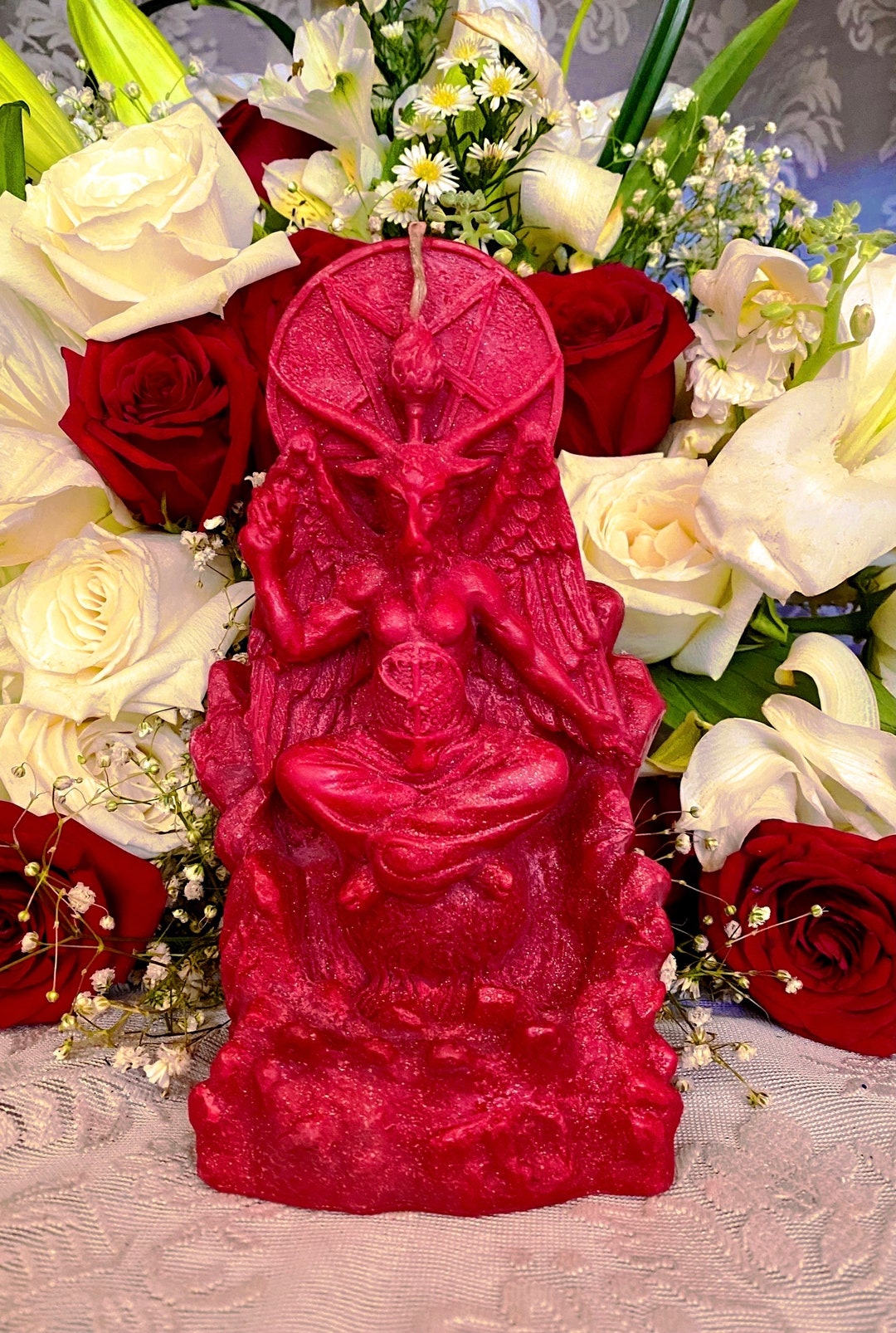 Baphomet Candle + Red + Knights Templar + Ordo Templi Orientis + as ...