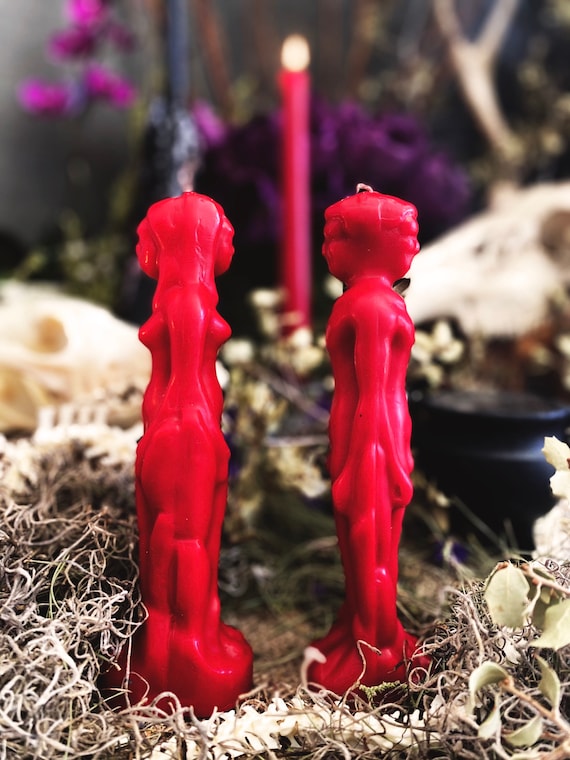 Two-faced Female or Male Figure Candle Backstabber | Etsy UK