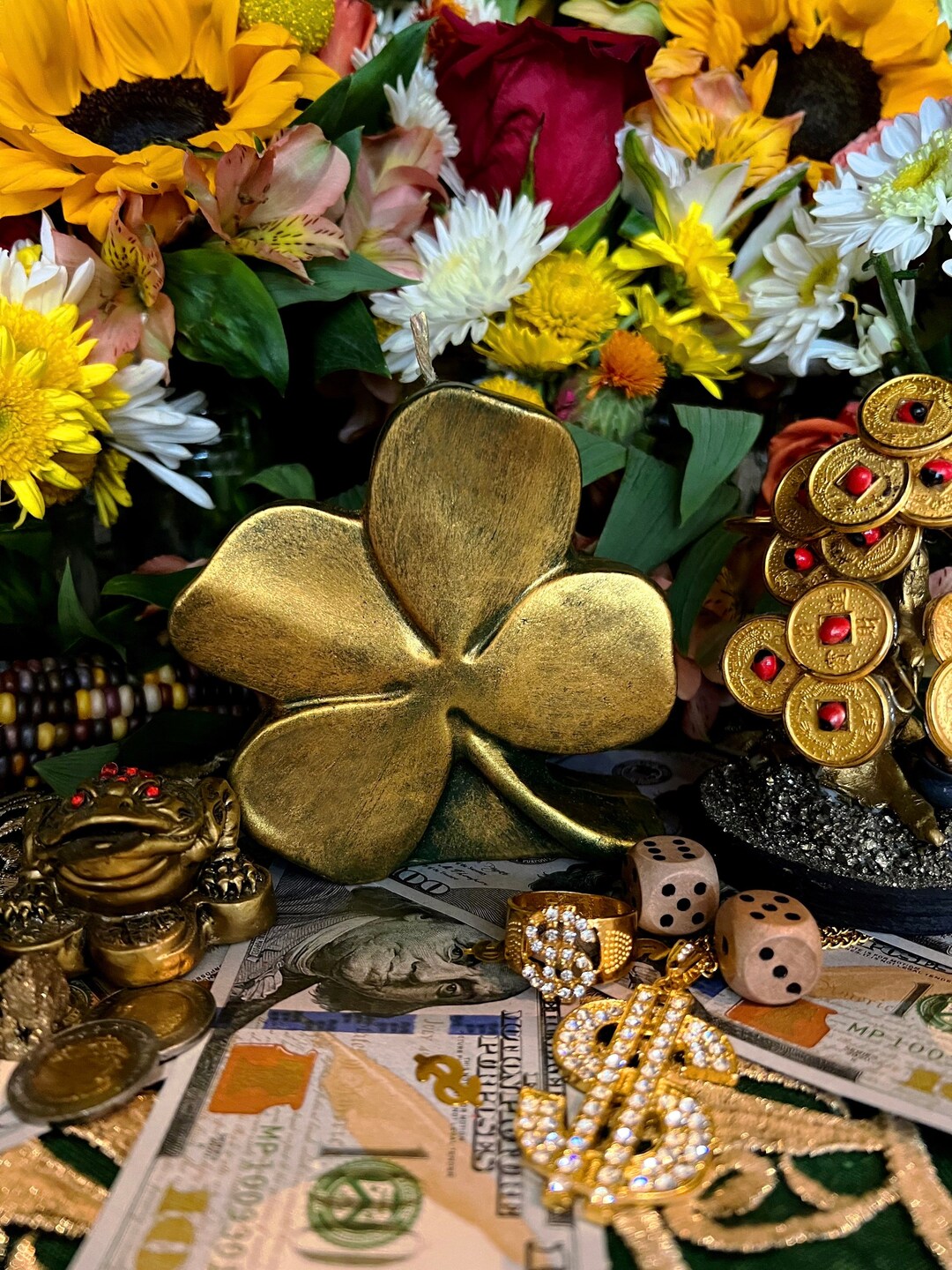 Shamrock Candle + Luck + Money + Four Leaf Clover - Etsy