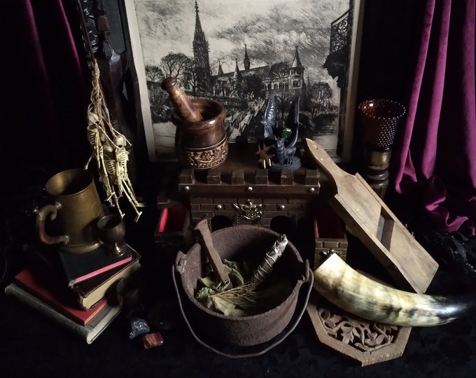 Vintage Master Apothecary Witch Altar Kit / Medieval Alchemy / Baphomet ...