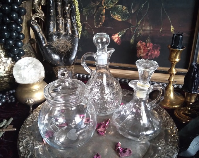 Vintage Potion Jar / Spell Bottle / Apothecary Cruet / Altar Ritual ...