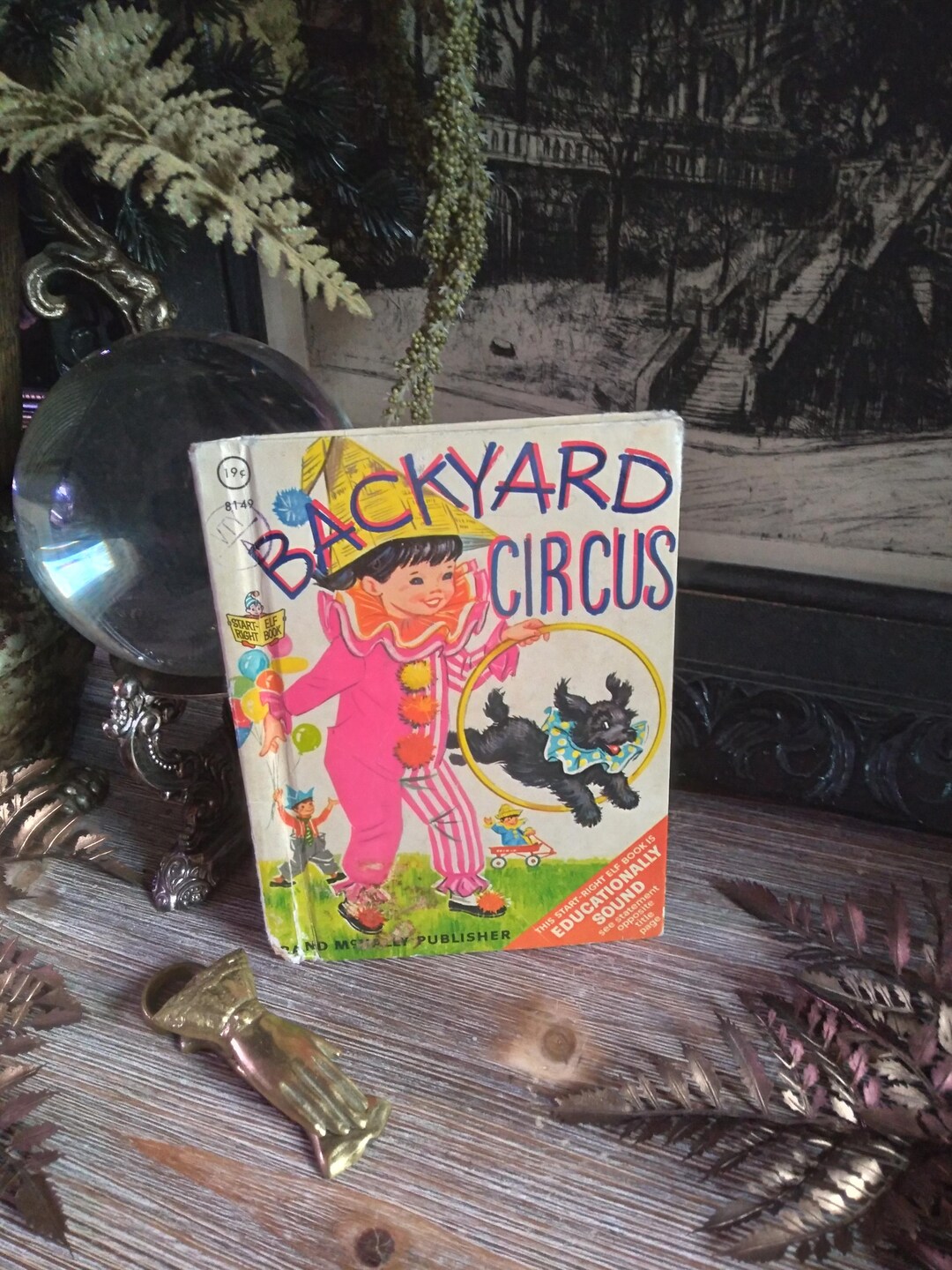 Tiny Vintage Children's Book Backyard Circus / Mid Century Story Book ...