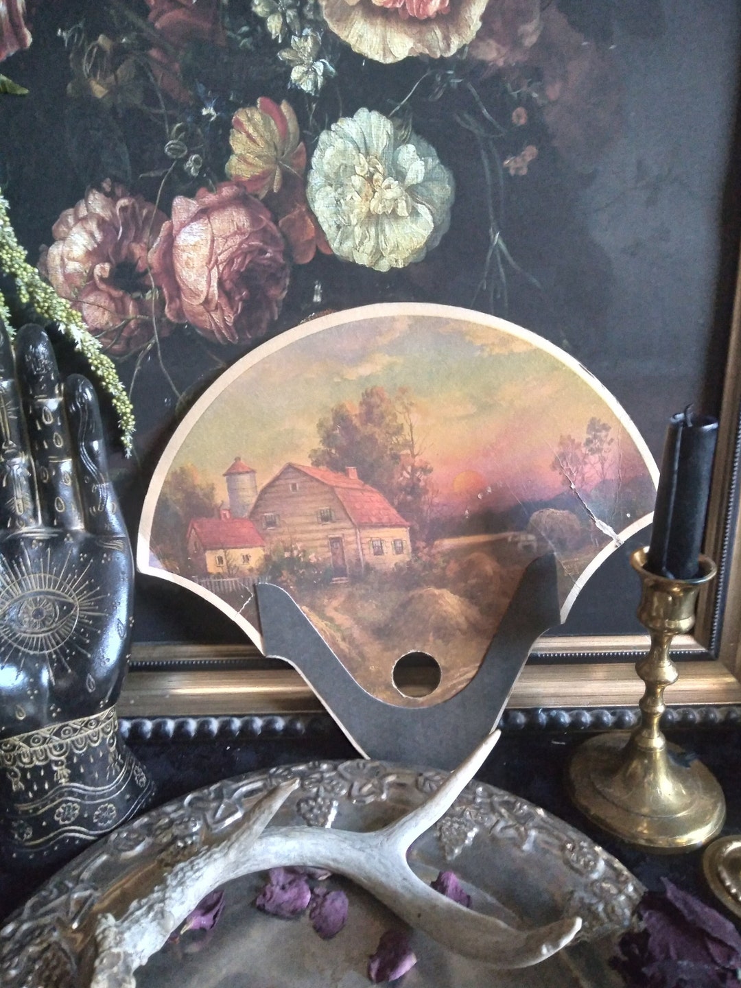 Vintage Ephemera / Funeral Home Funeral Service Fan / Memento Mori ...
