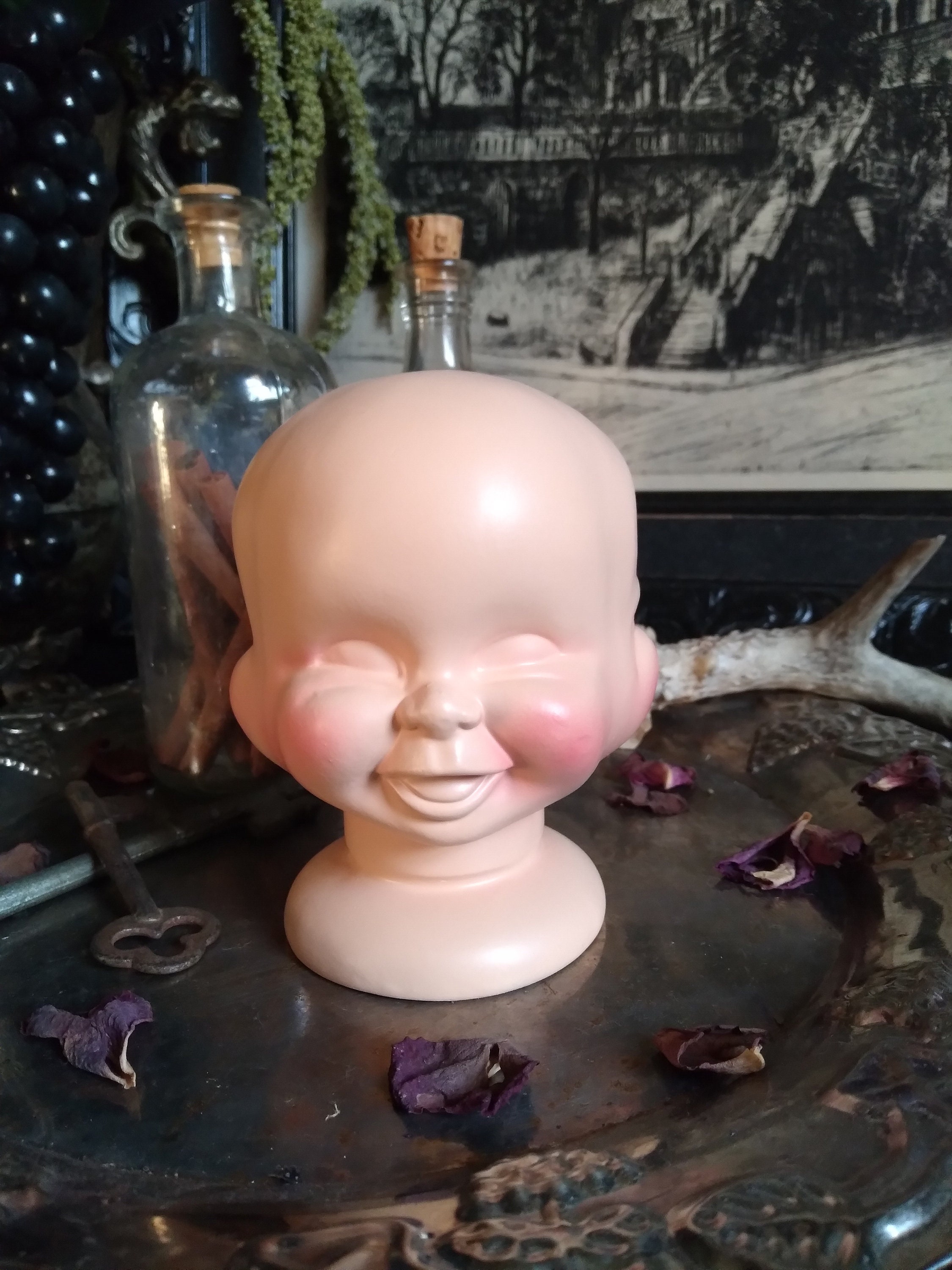 Vintage Three Faced Porcelain Doll Head / Creepy Baby / Triple - Etsy