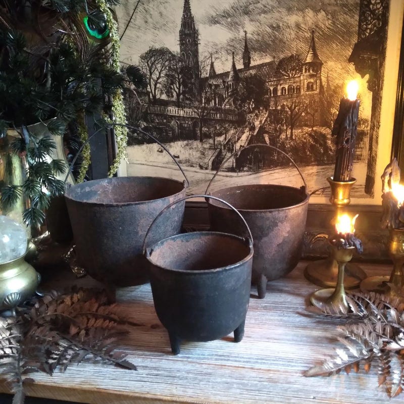 Large Cast Iron Cauldron - Etsy