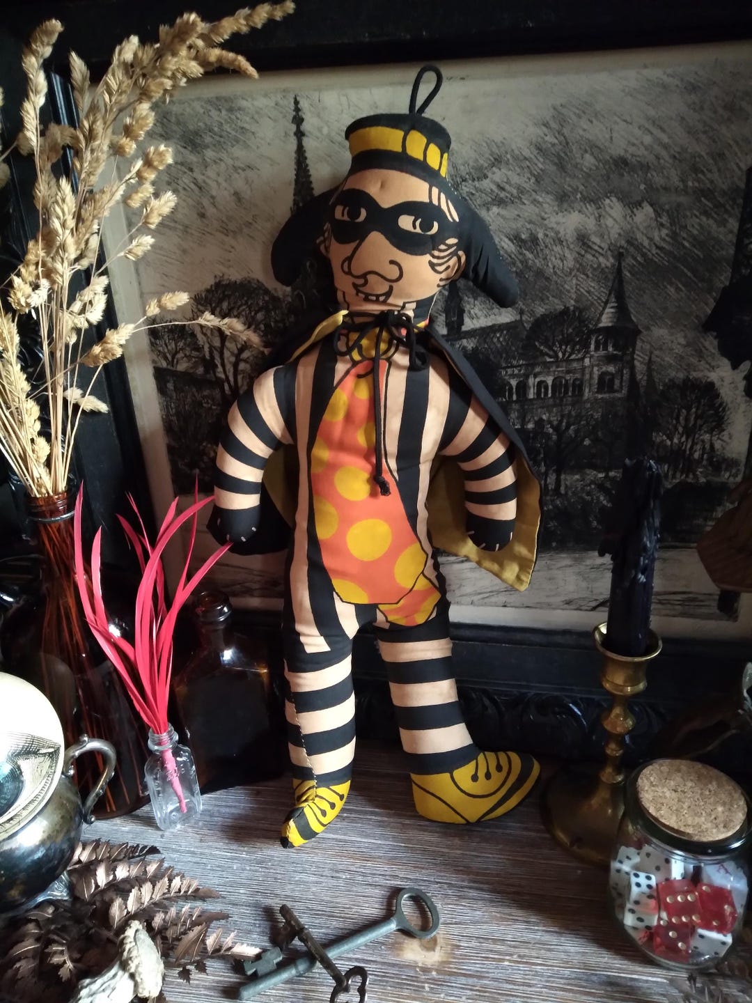 Vintage Hamburglar Doll With Cape & Mask / 1970s Mcdonalds Toy ...