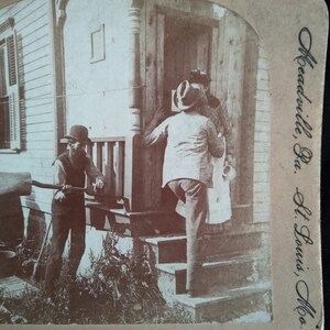 3 Humorous Antique Stereoscope Photo Cards / Funny Couples in - Etsy