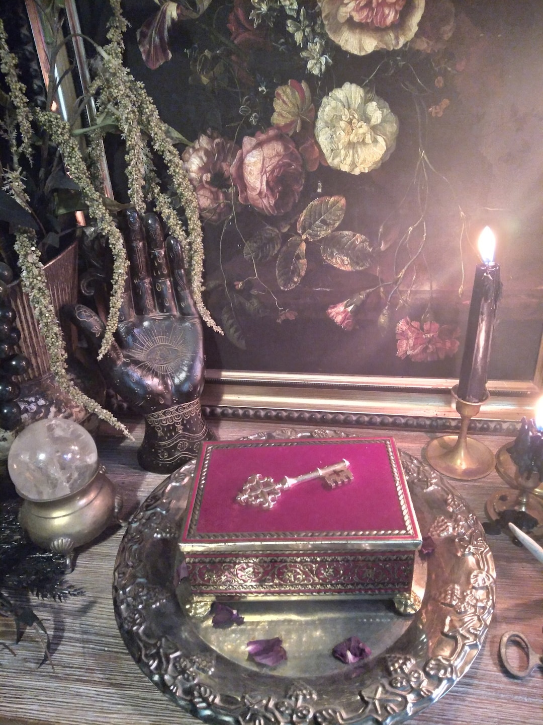 Rustic Vintage Key Altar Box / Vintage Tin / Poppet Box / Spell Box ...