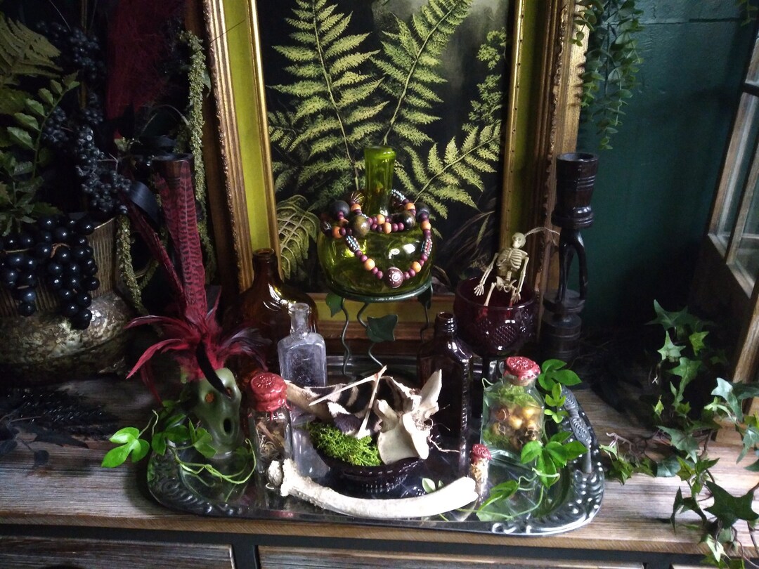 Vintage Swamp Witch Altar Kit / Master Apothecary Green Witch Set ...