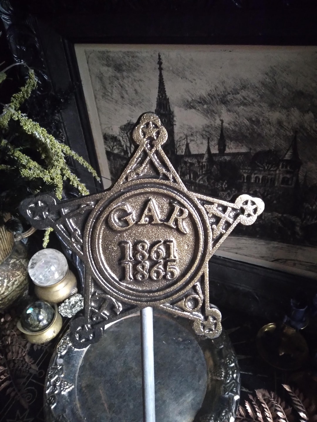 Vintage Civil War Grave Marker Grand Army of Republic (GAR) 1861 1865 ...