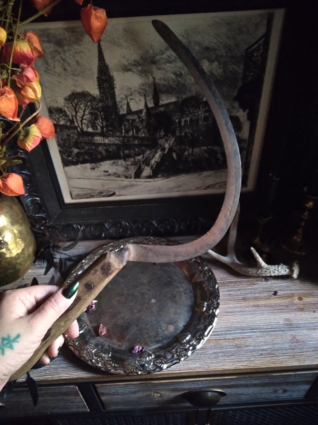 Vintage Rustic Hand Sickle / Corn Stalk Knife / Scythe Cutter - Etsy