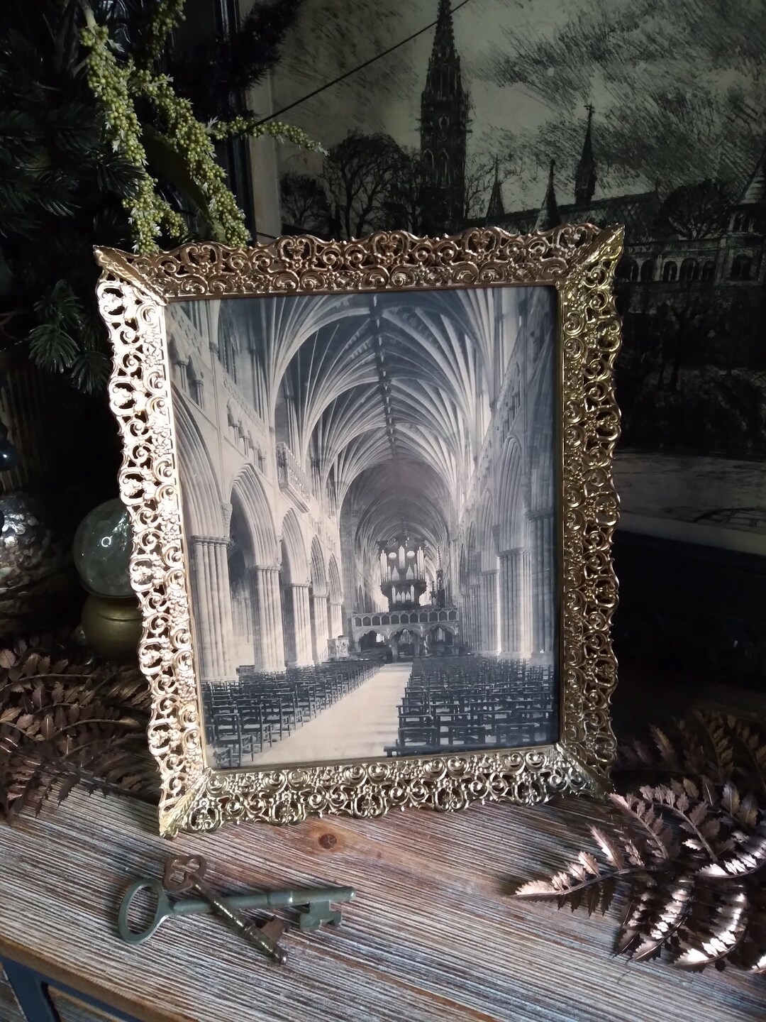 Vintage Gold Baroque Filigree Photo Frame / Opulent Floral Picture ...