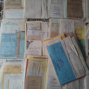 1919 & 1920s Vintage Receipts and Invoices Pack / Vintage Ephemera ...