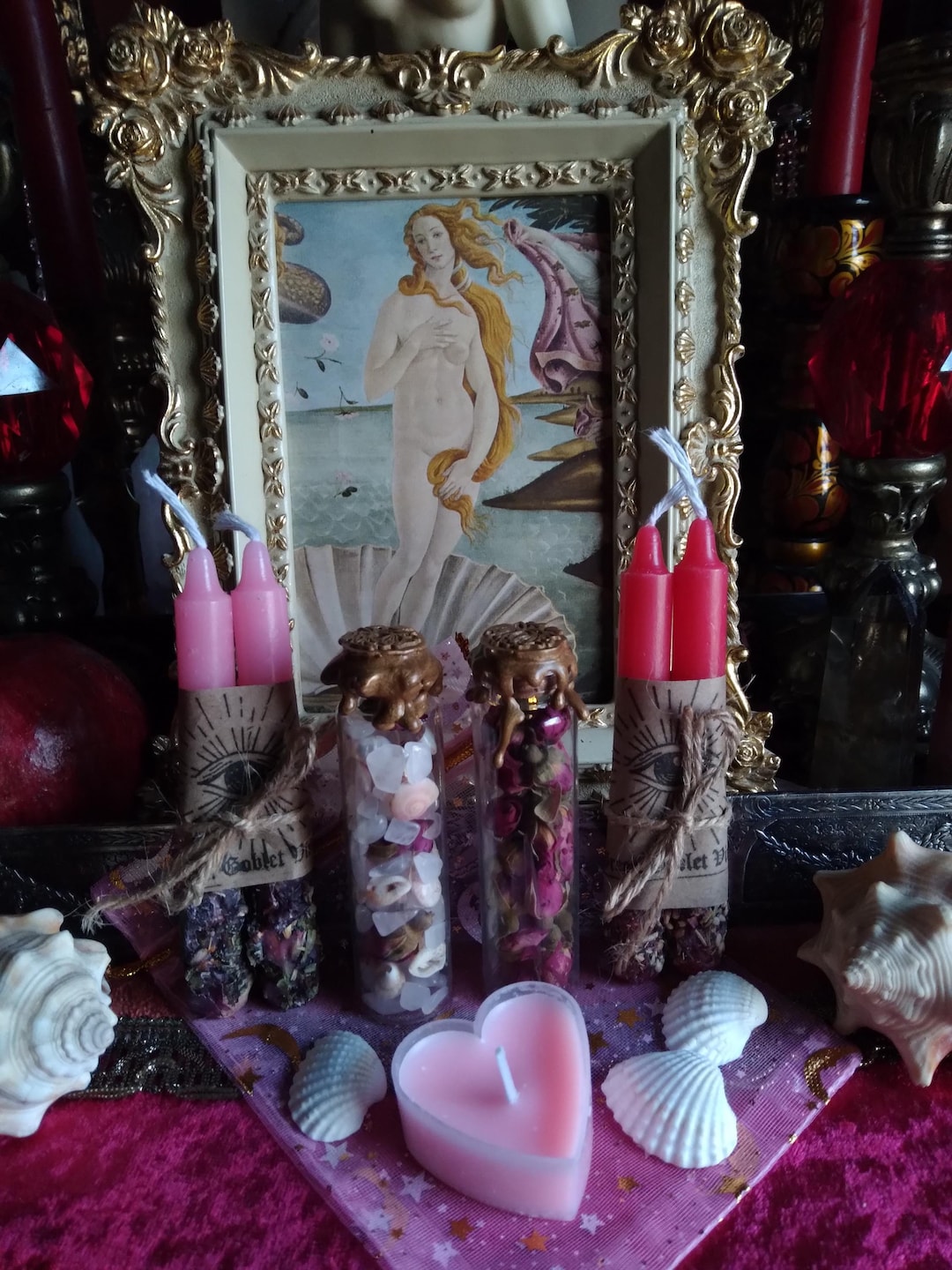 Aphrodite Altar Offering Kit / Love Spell Jar / Lust Spell Candle ...