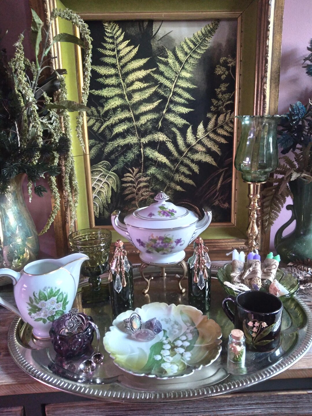 Vintage Cottage Witch Altar Kit / Plant Witch Poison Garden / Green ...