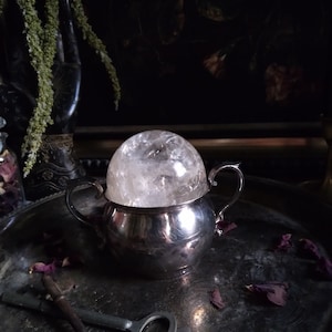 Vintage Silver Cauldron / 2 Handle Cauldron / Gothic Ritual Altar Dish ...