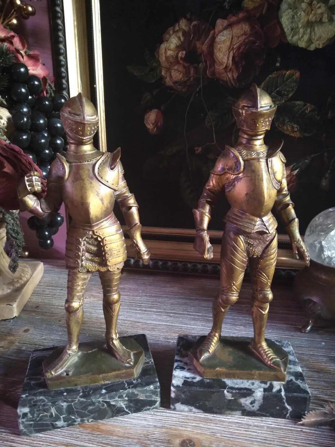 2 Vintage Depose Italy Medieval Knight Statues / Medieval Suit of ...