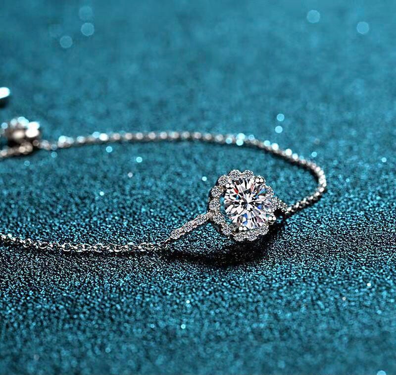 Moissanite Bracelet 1ct Diamond Moissanite Wedding Bracelet - Etsy