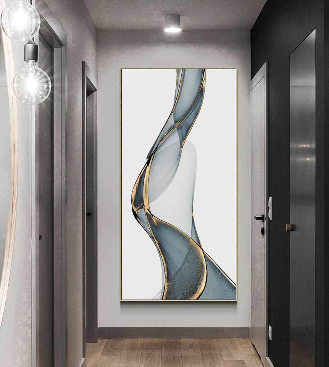 Abstract Gold Line Printable Art and Wall Art Prints for Modern ...
