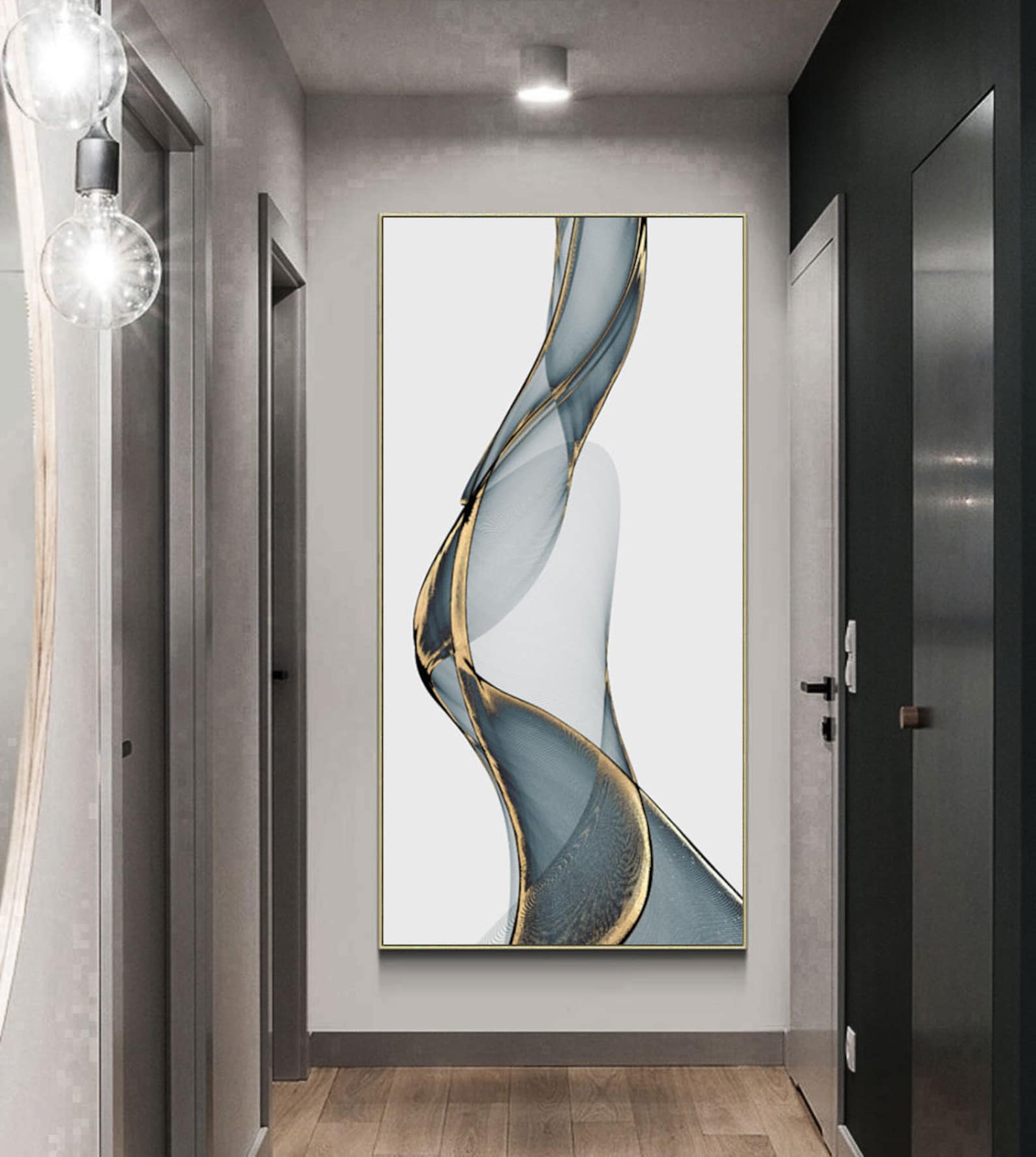 Abstract Gold Line Printable Art and Wall Art Prints for - Etsy