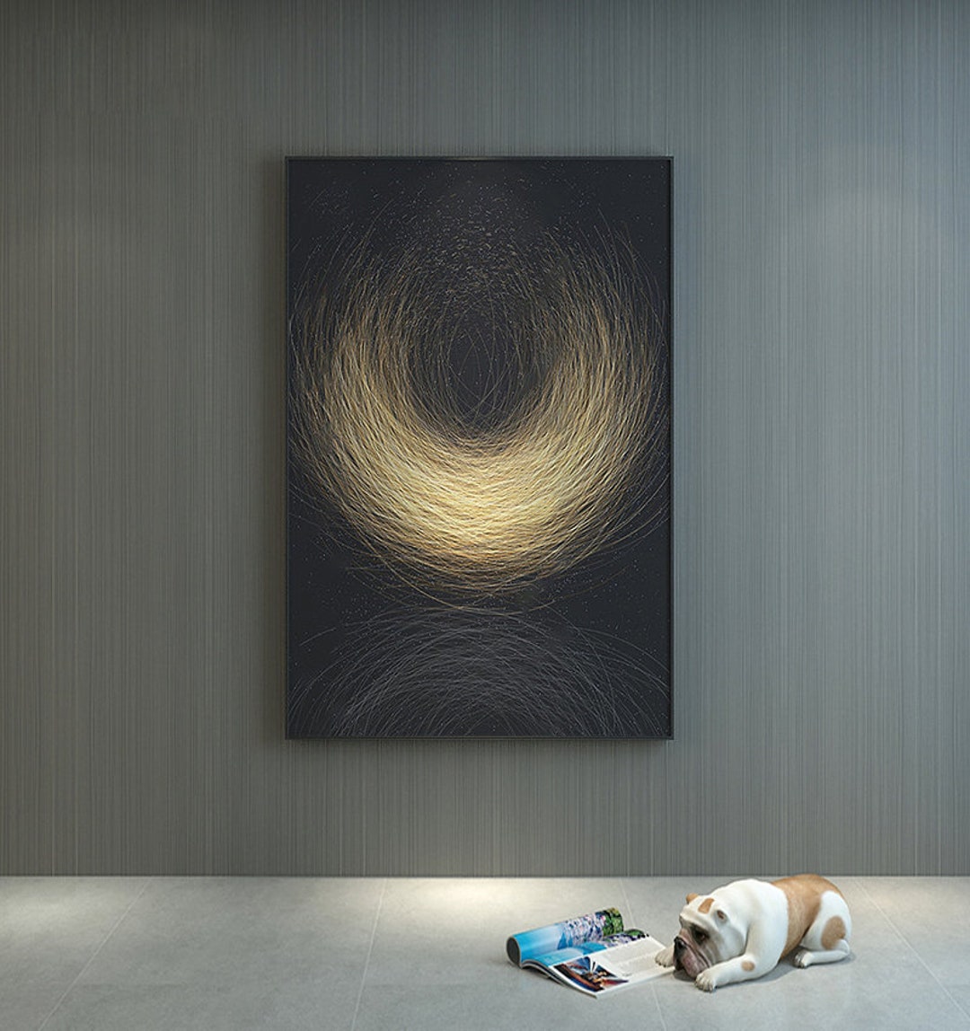 Abstract Star Trails Art Print | Minimalist Line Drawing (digital ...