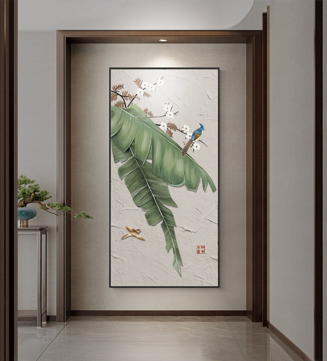 Plantain Leaf Flower Bird Art[great Success]wall Art,printable,home ...