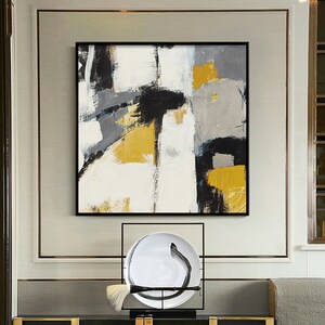 Yellow Abstract Large Abstract Painting Wall Art Printable | Etsy