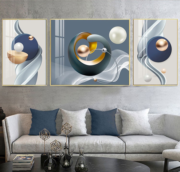 Blue Modern Three-dimensional Abstract Art Wall Art | Etsy