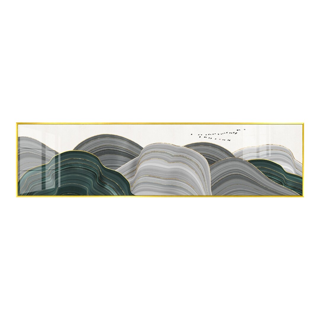 Mountain Abstract Art Banner Gold Foil Bedside Decoration Modern Light ...