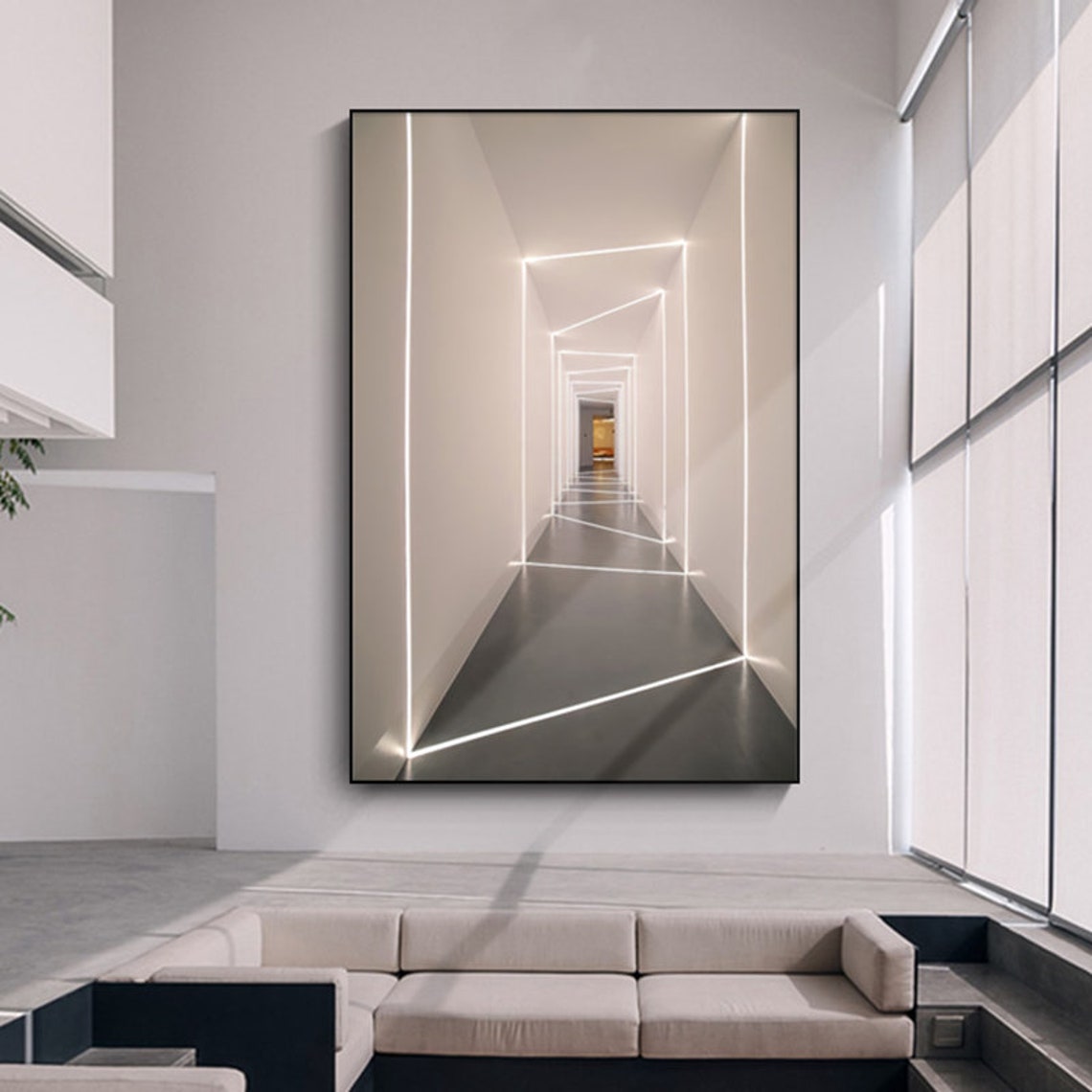 Modern Art Corridor Wall Art, Printable, Digital Download, Line Art ...