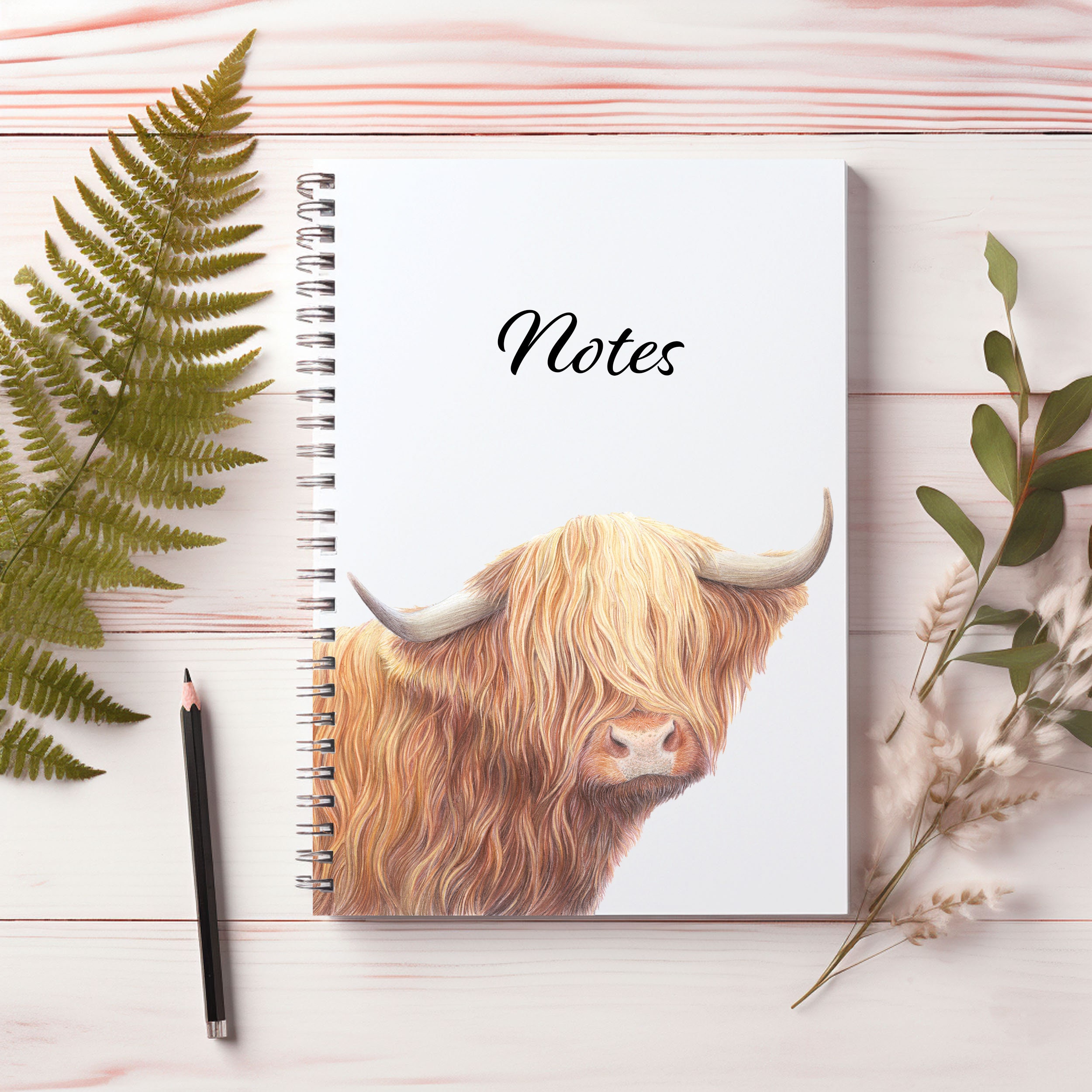 Highland Cow Notebook, Highland Cow Gift, British Animal Notebook ...