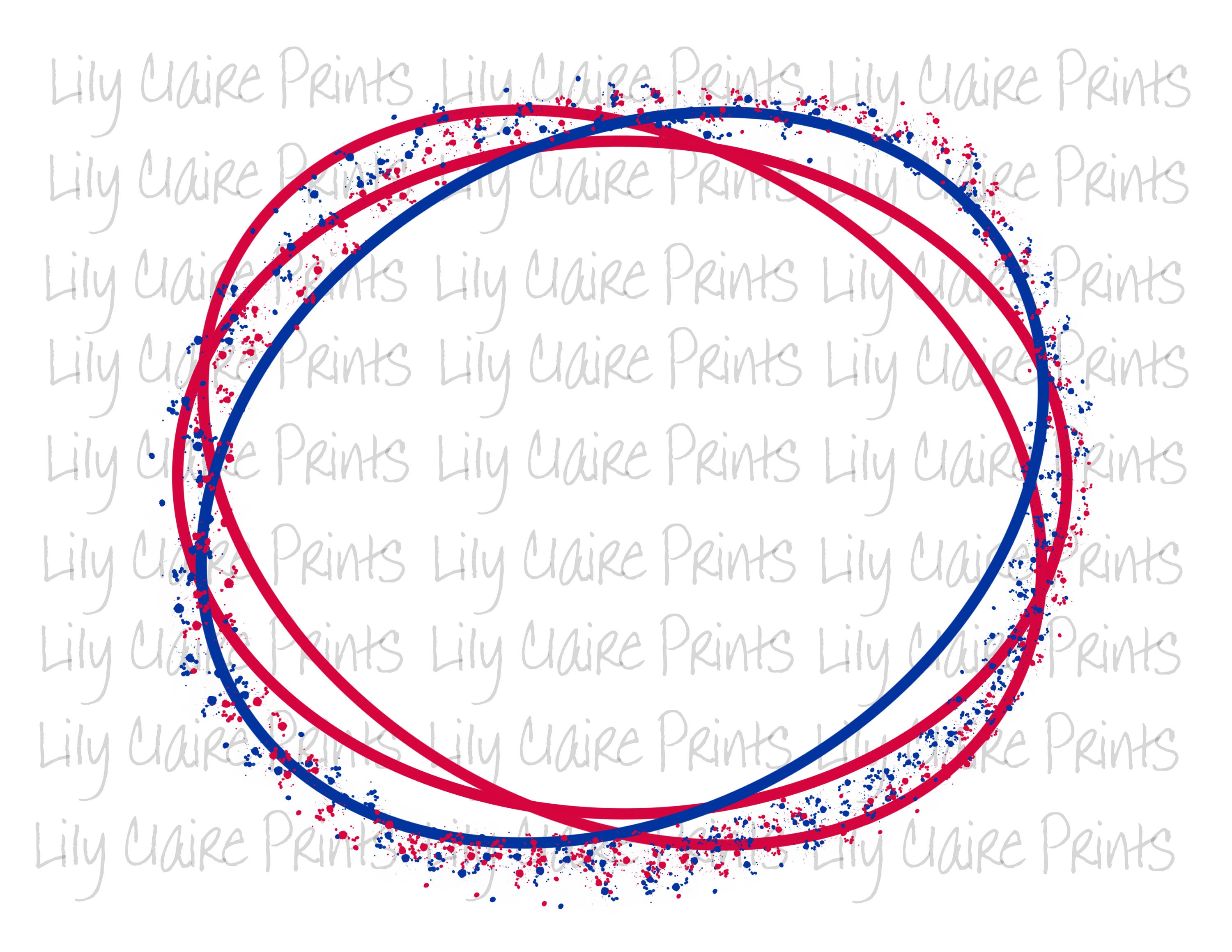 Red Blue Paint Splatter Frame Background PNG Sublimation - Etsy