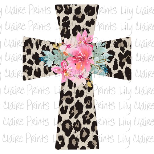 Leopard Cross PNG Leopard Cross Digital Download for - Etsy