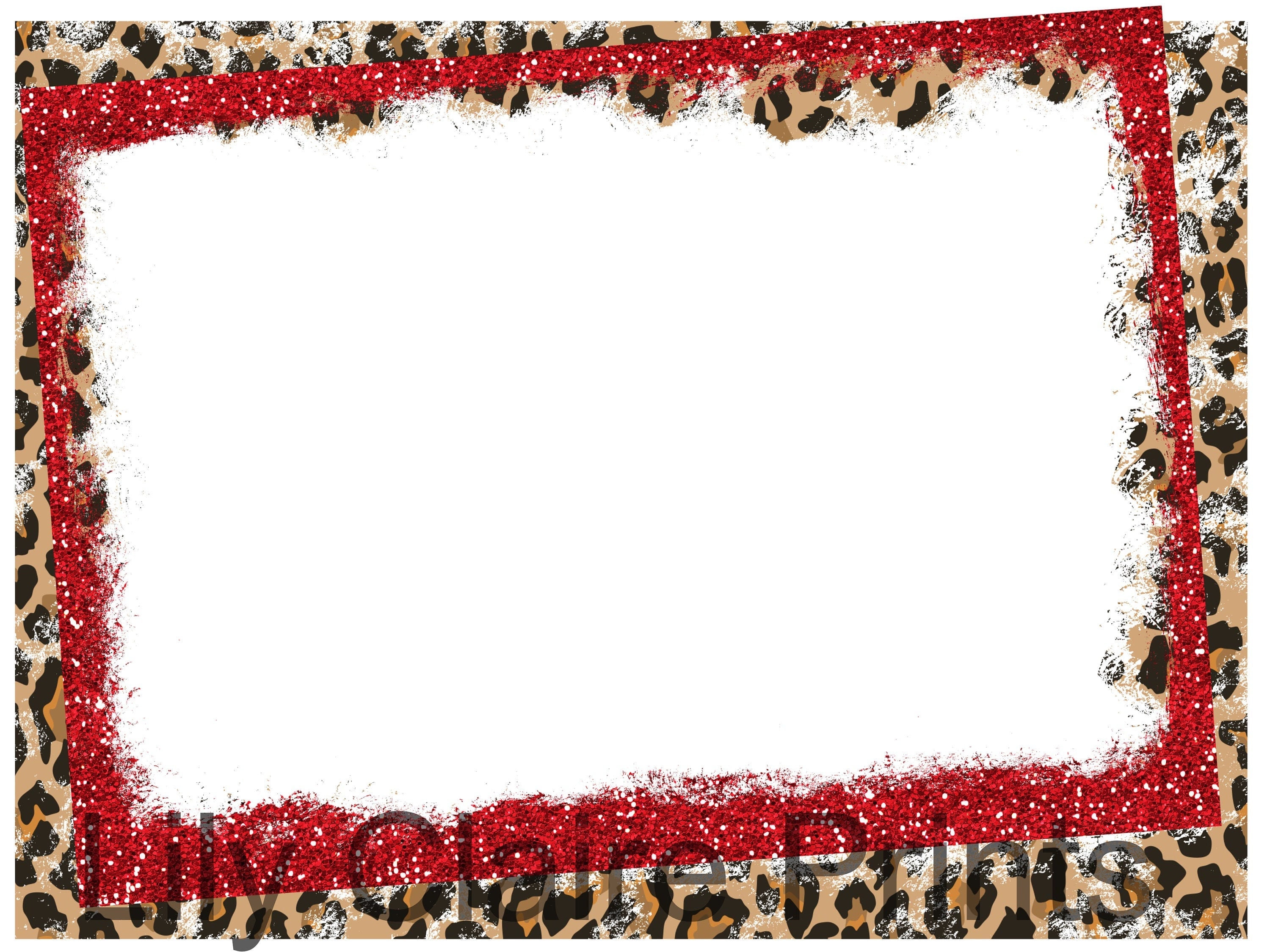 Papercraft Scrapbooking Animal Print Overlay Christmas Red Leopard ...
