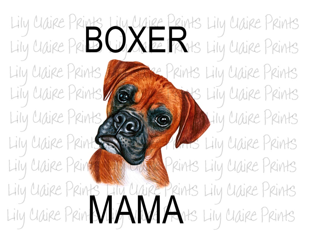 Boxer Mama PNG Digital Downloads, Instant Download Designs, Mama Png ...
