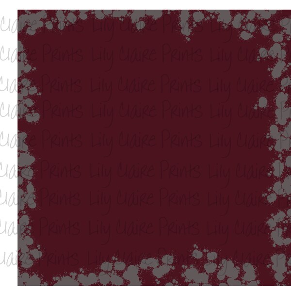Maroon and Gray Paint Splatter - Etsy