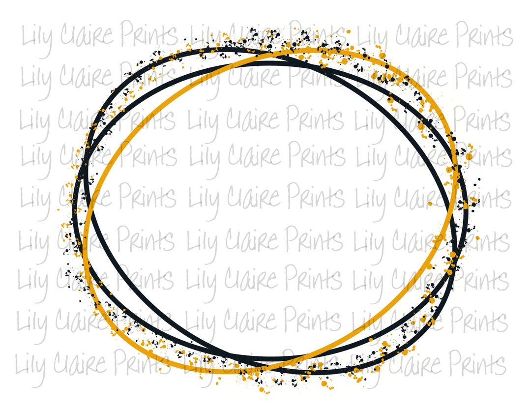 Black Gold Paint Splatter Frame Background PNG, Sublimation ...