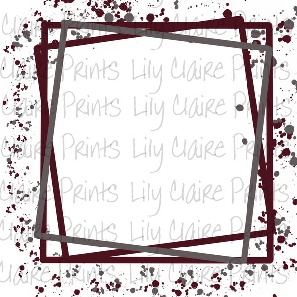 Maroon and Gray Paint Splatter - Etsy