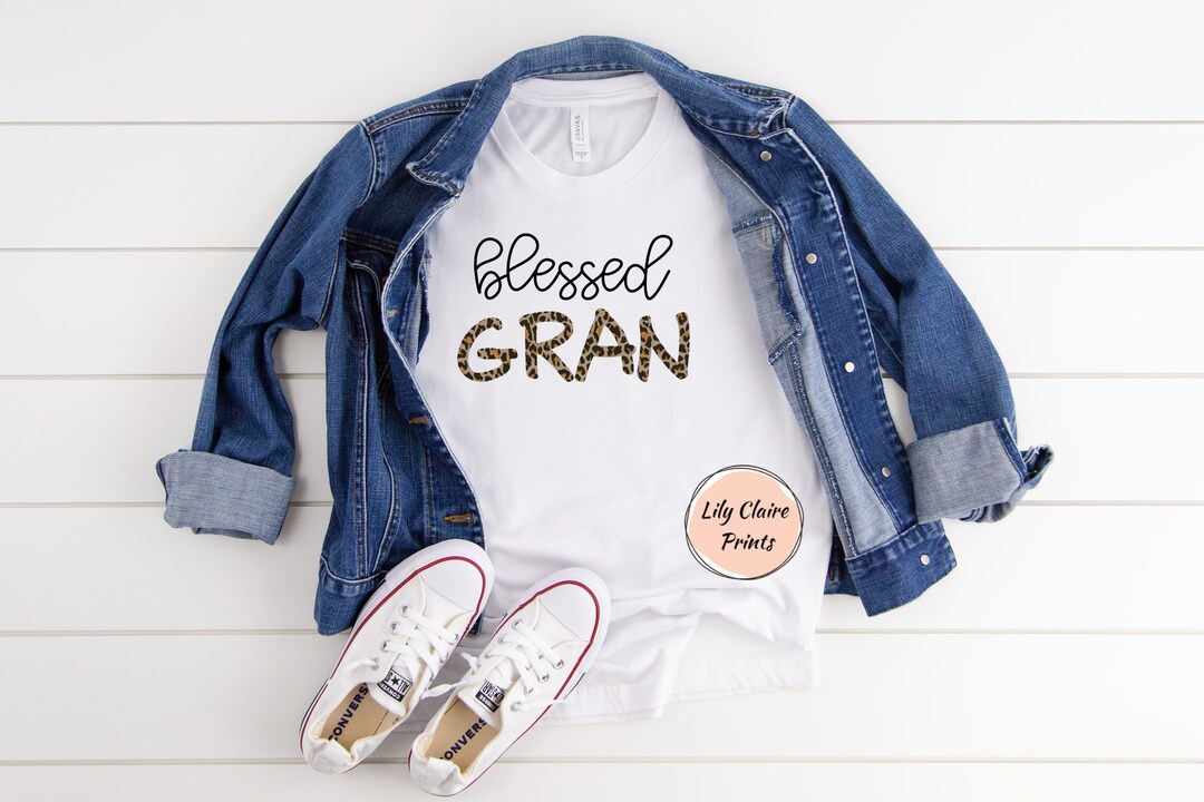Blessed Gran PNG, Sublimation, Leopard PNG, Mothers Day, Gran ...