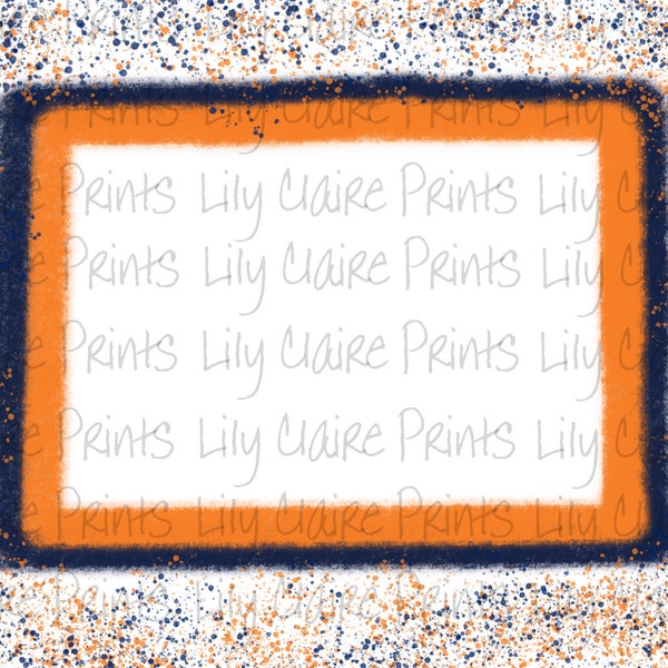 Paint Splatter Blue and Orange - Etsy