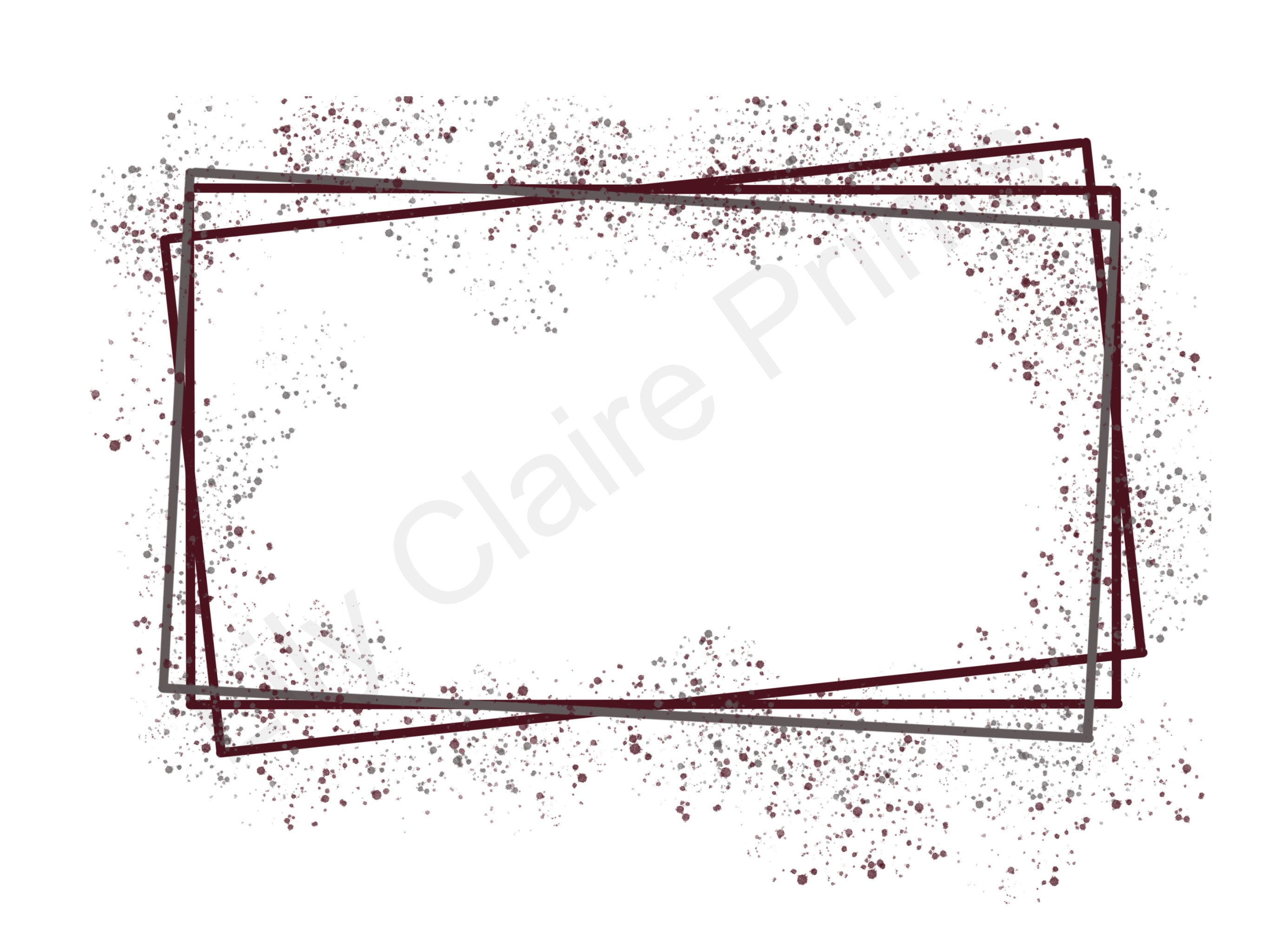Maroon Grey Gray Splatter Frame Background PNG, Sublimation ...
