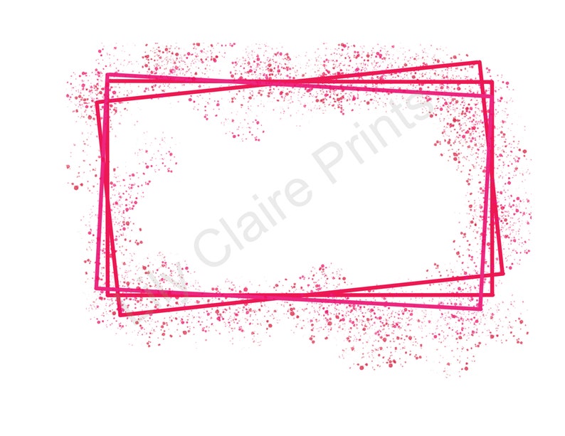 Red Pink Splatter Frame Background PNG Sublimation - Etsy