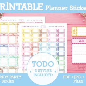 To Do List Planner Printable Cute Functional Stickers Daily | Etsy