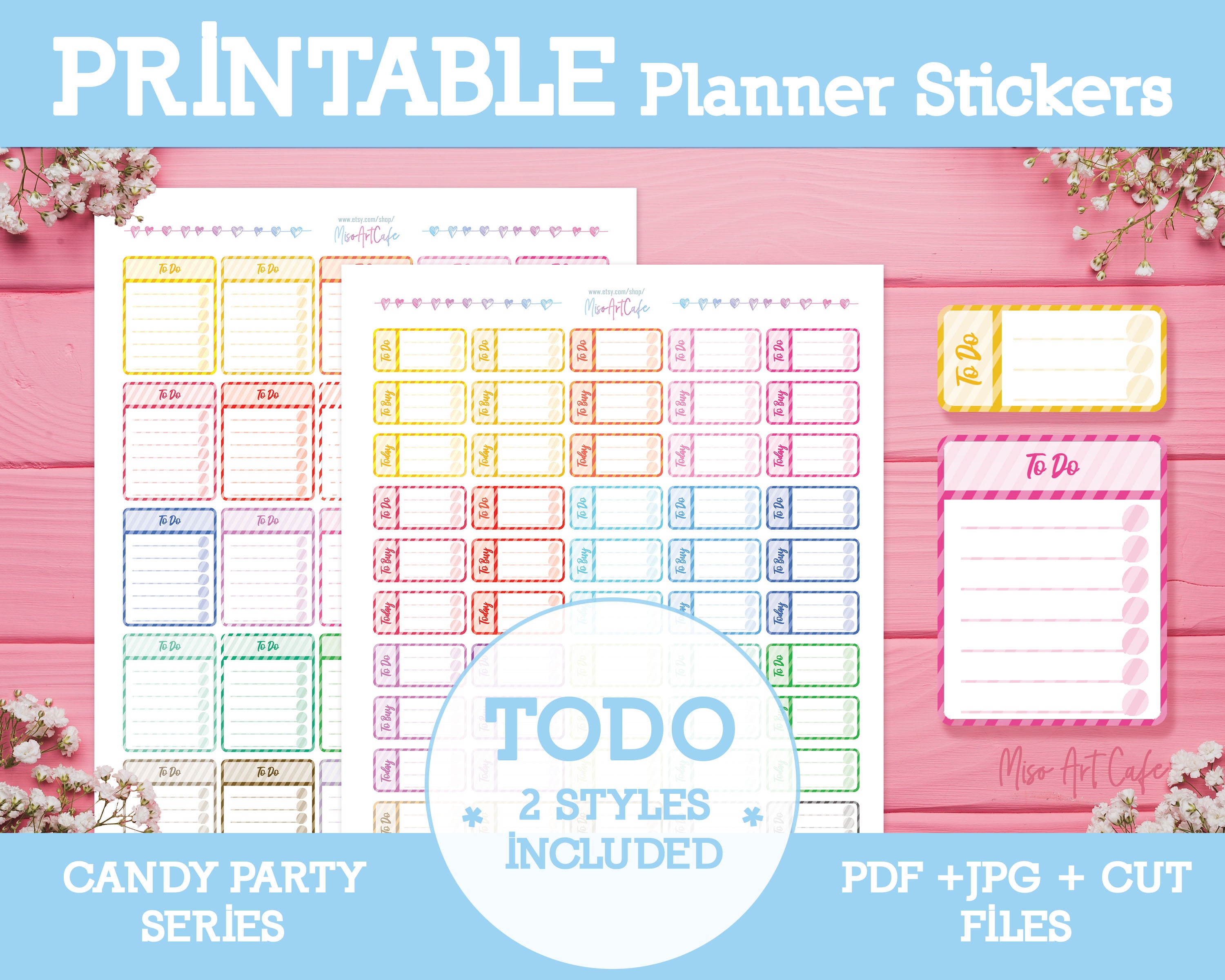 To Do List Planner Printable Cute Functional Stickers Daily | Etsy